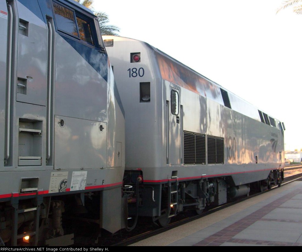 Side View of Amtrak Engine #41 & #180